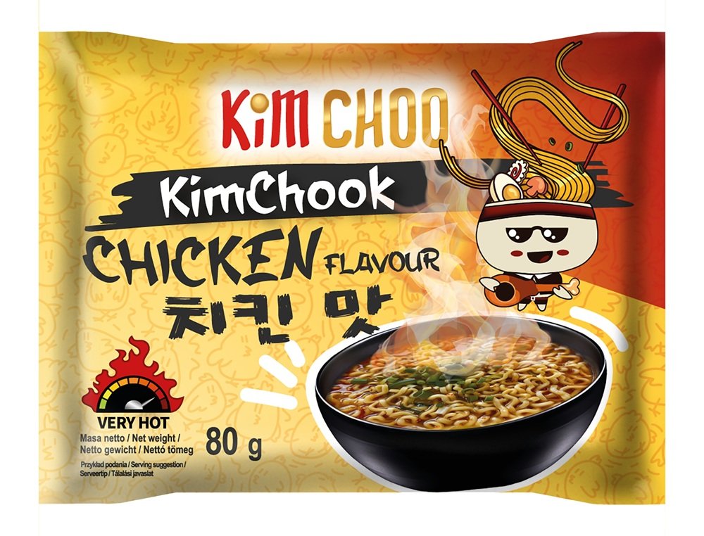 Vifon Kim Choo HOT CHICKEN zupa z nudlami o sm. kurczaka (pikantna) 80g ...