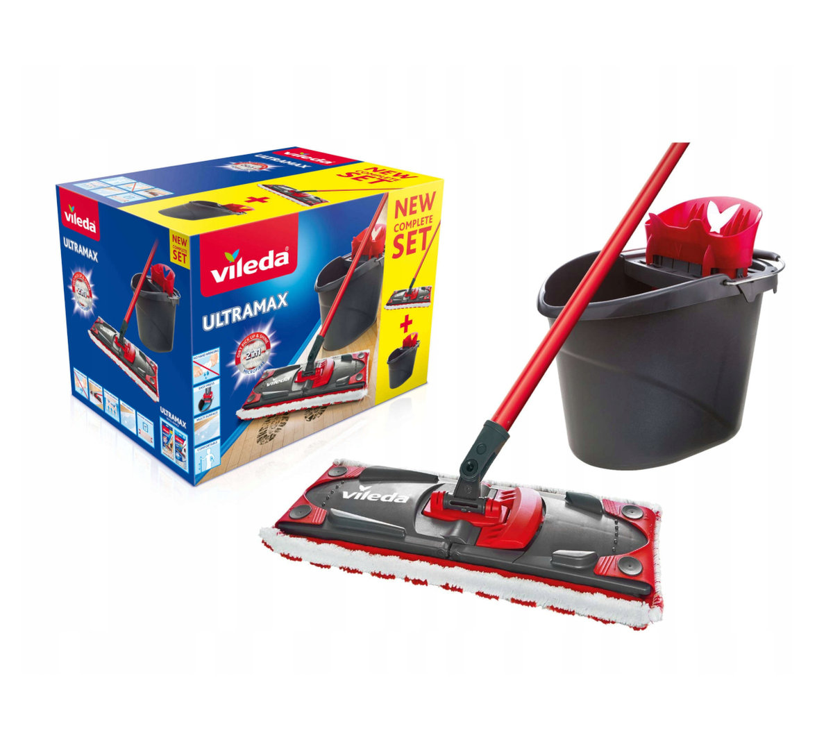 Vileda mop płaski ultramat XL wiadro wyciskacz - Inna marka | Sklep ...
