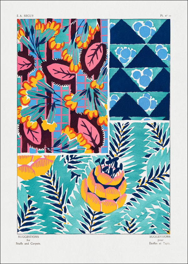 Vintage floral patterns, Art Nouveau, E. A. Séguy - Inna marka | Sklep ...