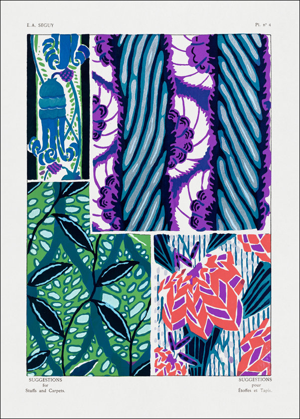 Vintage floral patterns, Art Nouveau, E. A. Séguy - Inna marka | Sklep ...