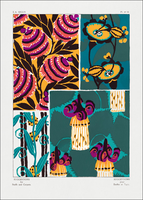 Vintage floral patterns, Art Nouveau, E. A. Séguy - Inna marka | Sklep ...