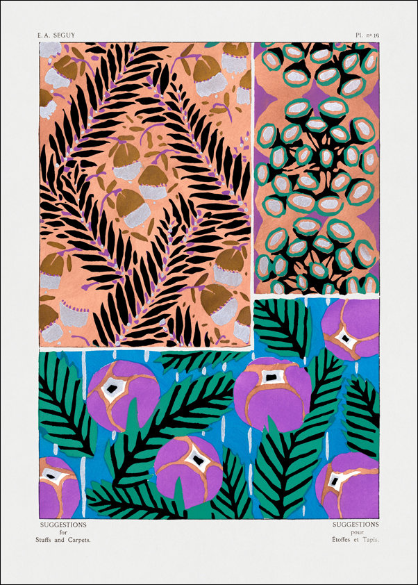 Vintage floral patterns, Art Nouveau, E. A. Séguy - Inna marka | Sklep ...