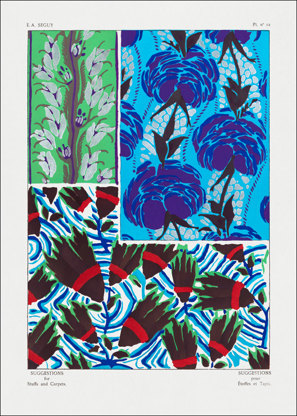 Vintage flower patterns, elegant Art Nouveau, E. A - Inna marka | Sklep ...