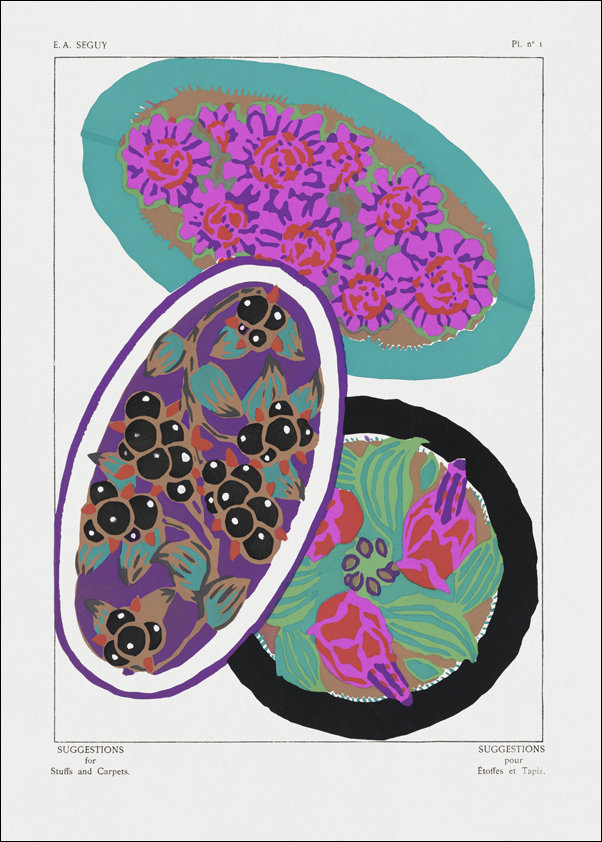 Vintage flower patterns, elegant Art Nouveau, E. A - Inna marka | Sklep ...