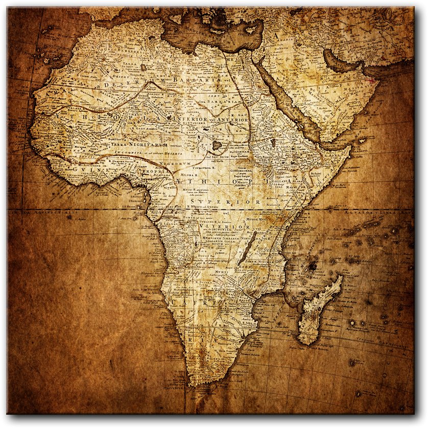 Vintage MAPA AFRYKA - PR02192 - PRINTORAMA | Sklep EMPIK.COM