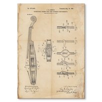 Violin Instrument Retro Metalowy Plakat Blacha dekoracyjna Tabliczka ...