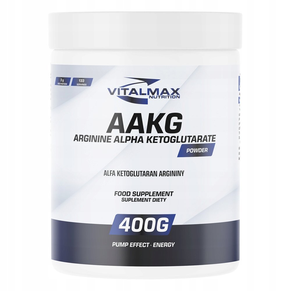 VITALMAX AAKG POWDER 400G ARGININA WYTRZYMAŁOŚĆ POMPA NATURALNY ...