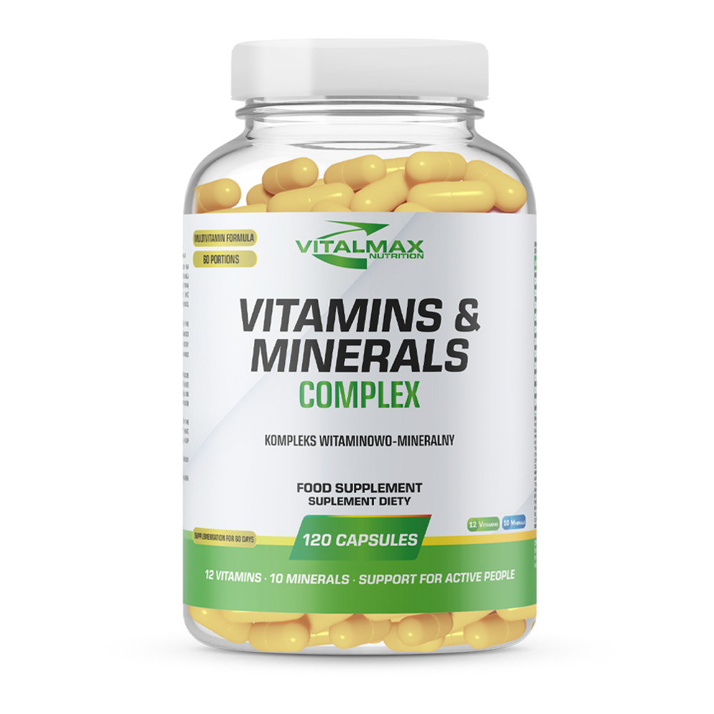 Vitalmax Vitamins & Minerals Complex 120K Witaminy Minerały Kompleks 12 ...