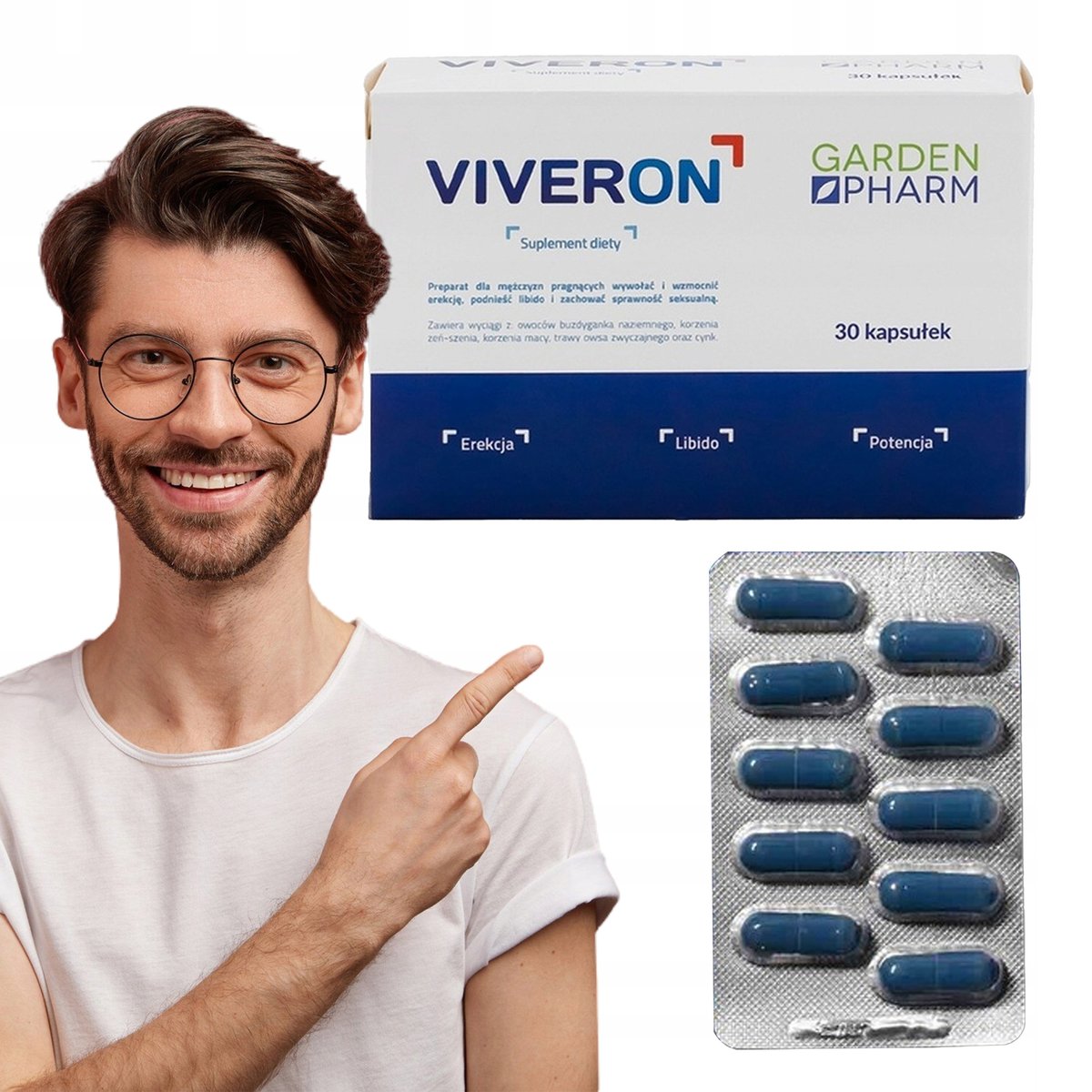 VIVERON tabletki POTENCJA LIBIDO pożądanie EREKCJA poziom TESTOSTERONU ...