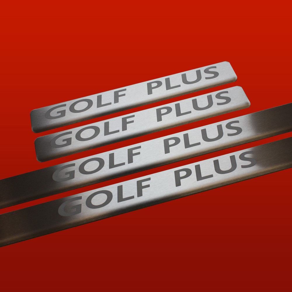 VOLKSWAGEN GOLF PLUS MK5 Nakładki progowe Wykończenie matowe, stal ...