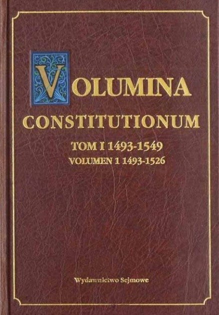 Volumina Constitutionum Tom 1 Volumen 1 - Opracowanie zbiorowe ...