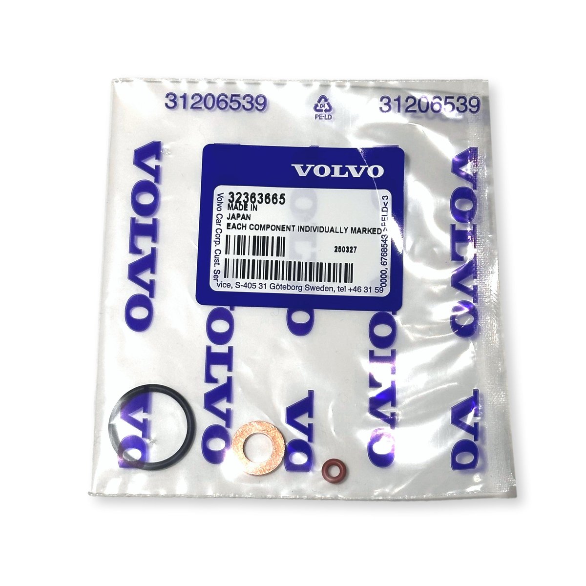 VOLVO S60 V60 S90 V90 XC60 XC90 uszczelka oring wtrysk 2.0 D OE ...