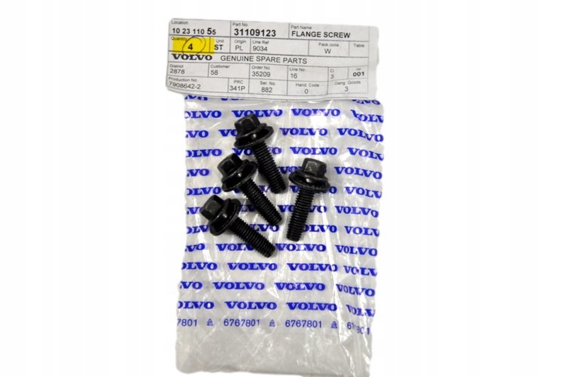 VOLVO S90 V90 XC90 II sruba zawiasu maski M8x30 OE 31109123 - Inna ...