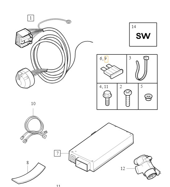 VOLVO XC60I V60 S60 bezpiecznik haka holowniczego 40A OE - Inna marka ...