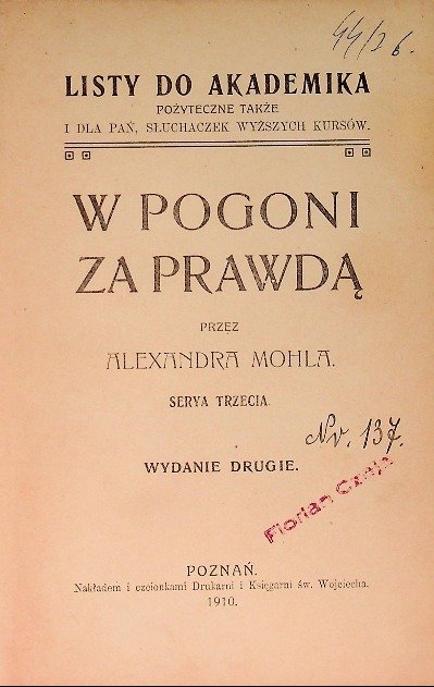 W pogoni za prawdą 1910r. - Opracowanie zbiorowe | Książka w Empik