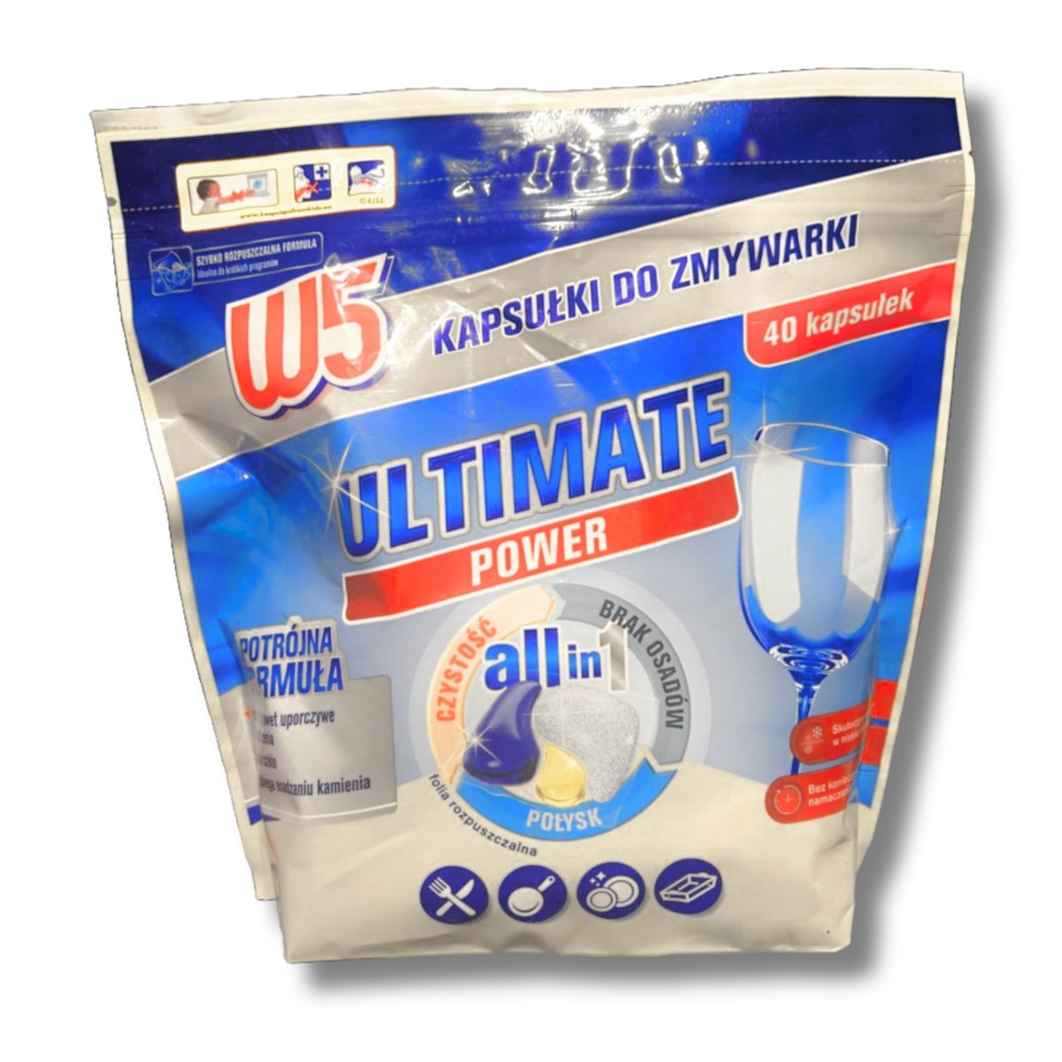 W5 ULTIMATE Power NOWE Kapsułki do zmywarki 40 sztuk - W5 | Sklep EMPIK.COM