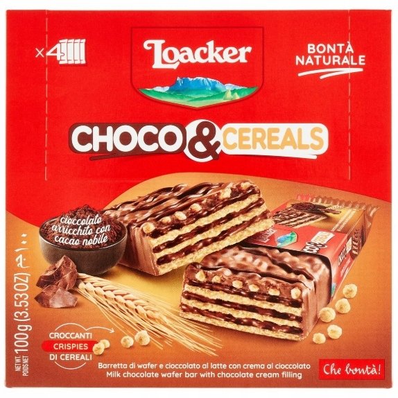 Wafelki mleczno-czekoladowe Nuovo 4x25g - Loacker - Loacker | Sklep EMPIK.COM