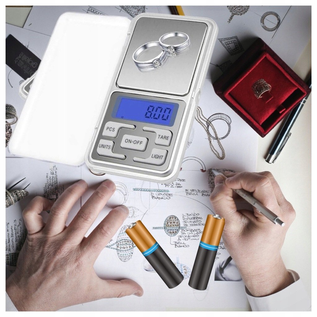 Waga Jubilerska Elektroniczna Lcd Precyzyjna Dokładna Kuchenna + Baterie - Inna marka | AGD ...