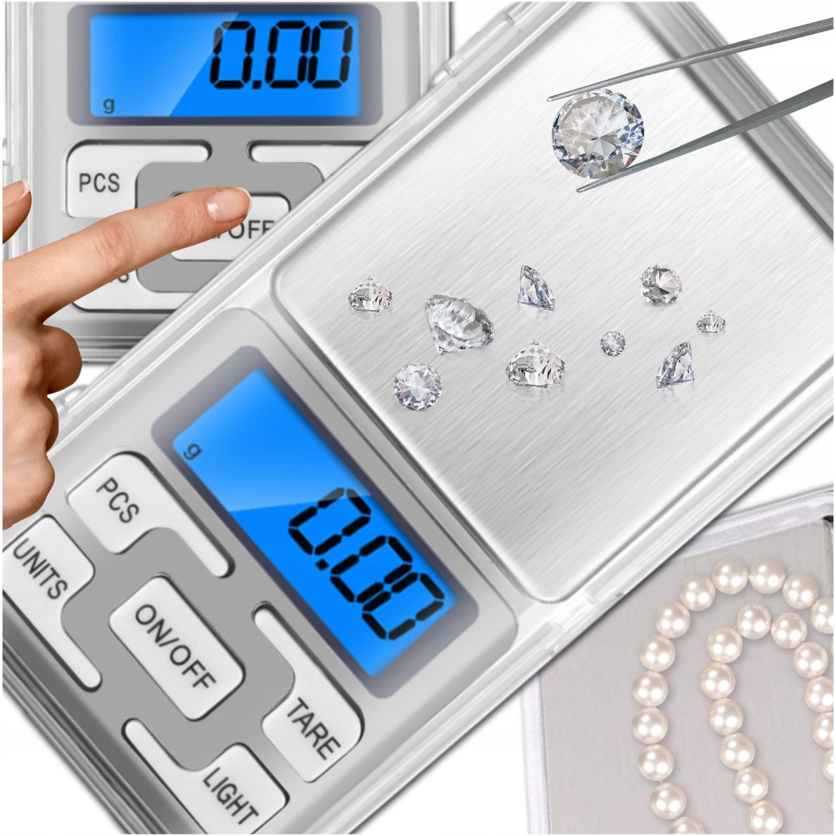 WAGA JUBILERSKA ELEKTRONICZNA PRECYZYJNA 0,01g / 500g LCD FUNKCJA TAROWANIA - Inna marka | Sklep ...