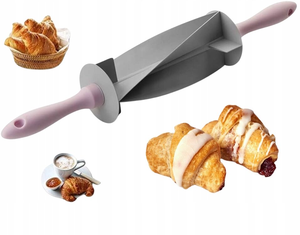 WAŁEK DO CIASTA ROGALIKÓW CROISSANTÓW wykrawacz do ROGALI CIASTA forma ...