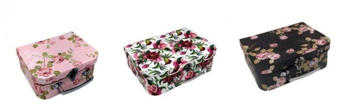 Walizka kuferek z rączką zamek 30,2x21,9x9,5cm MIX - brak danych | Sklep EMPIK.COM