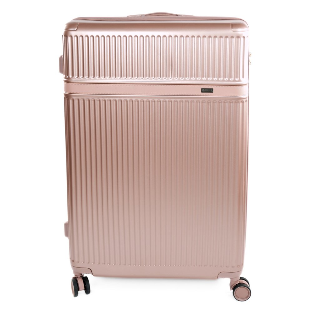Walizka podróżna bardzo duża twarda Solier Nokiro 32' XXL - rose gold ...
