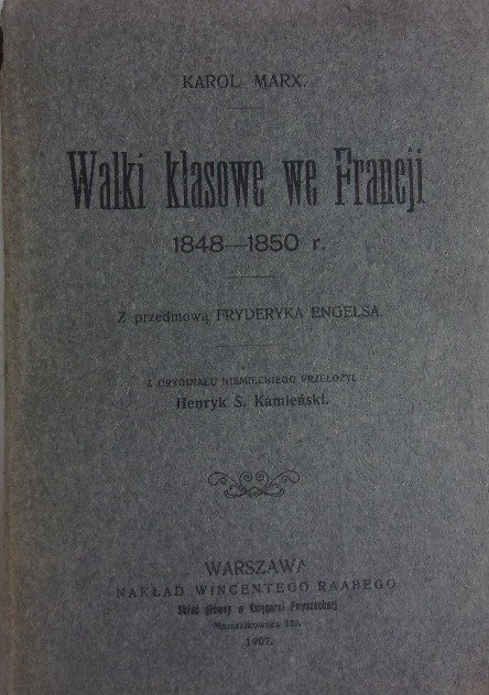 Walki klasowe we Francji 1848 - 1850 1907 r. - W opisie | Książka w Empik