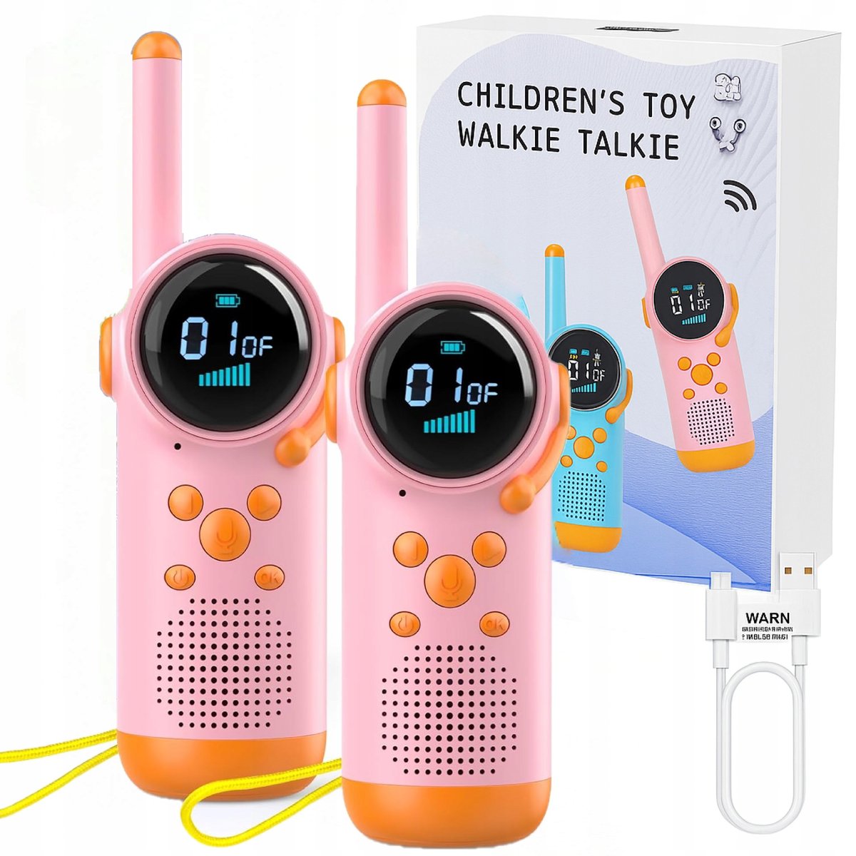 WALKIE TALKIE DLA DZIECI ZESTAW ŁOKI TOKI DUŻY ZASIĘG 3KM 2 ...