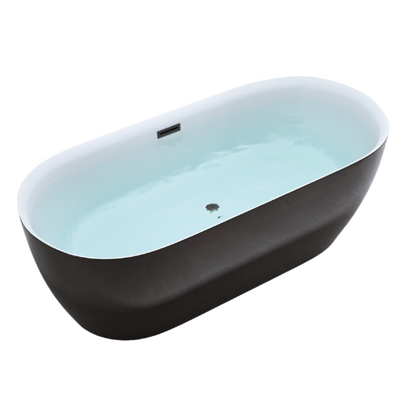 Wanna Wolnostojąca Cesana 518B Czarna Przelew Czarny 160X75 Cm Hydrosan - Hydrosan | Sklep EMPIK.COM