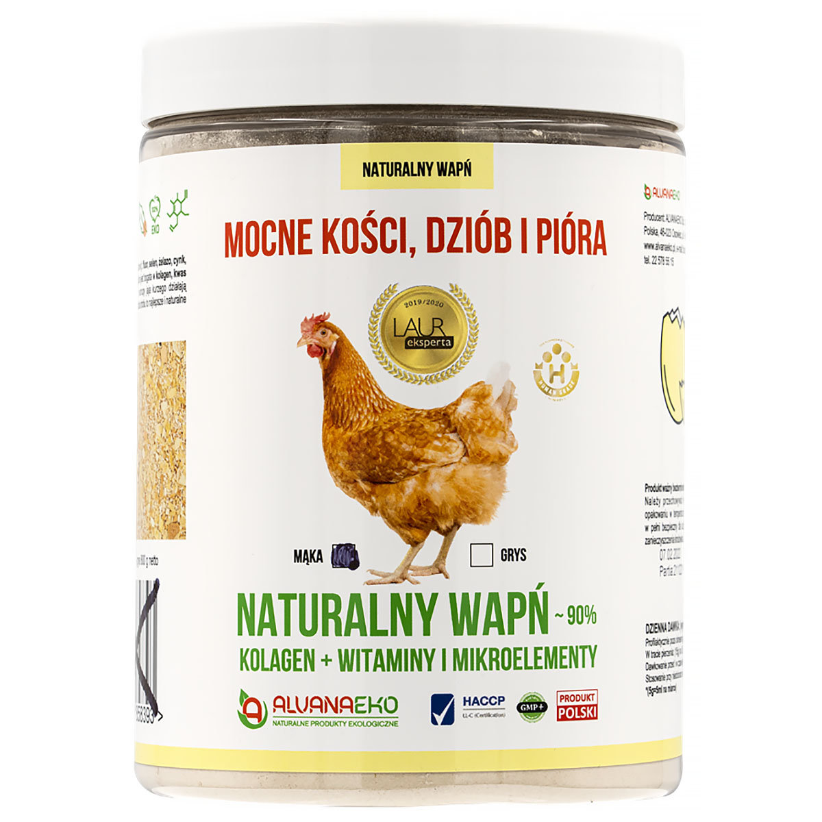 Wapń Wapno Organiczne Naturalne Witaminy Dla Kur Na Mocne Kości, Dziób ...