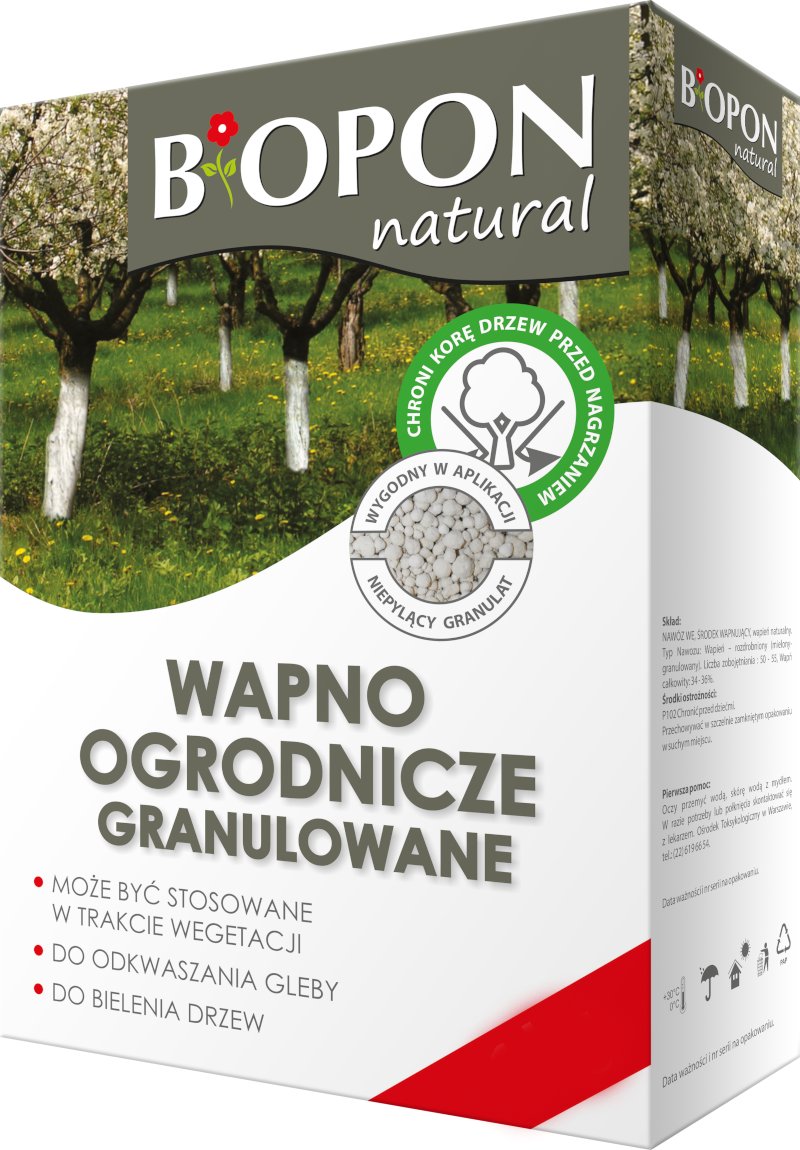 Wapno Granulowane Ogrodnicze do Bielenia 3kg - Biopon | Sklep EMPIK.COM
