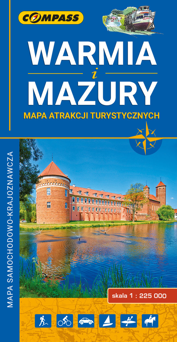 Warmia i Mazury. Mapa atrakcji turystycznych. Skala 1:225 000 ...