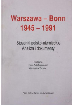 Warszawa - Bonn 1945 - 1991 - | Książka w Empik
