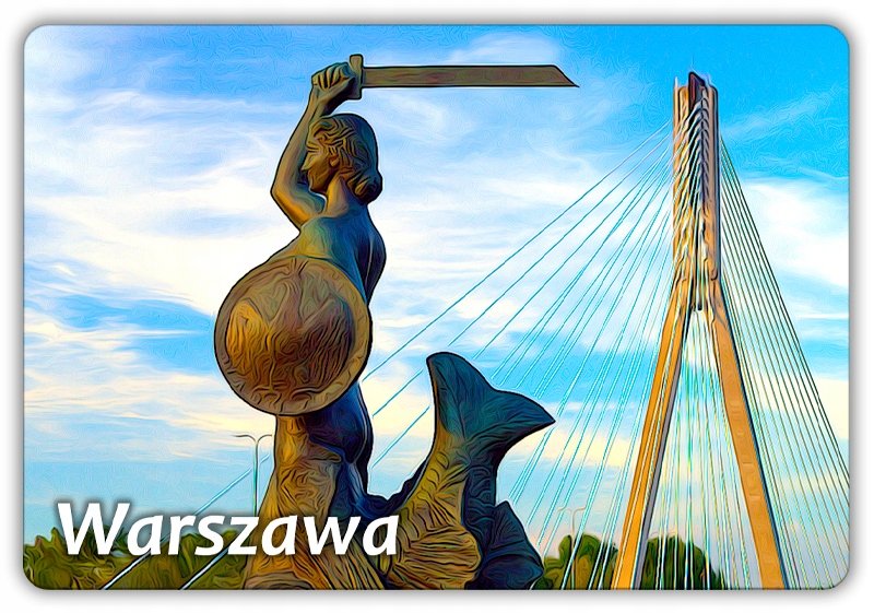 Warszawa - Syrenka Warszawska - Symbol - Most - Magnes Na Lodówkę ...