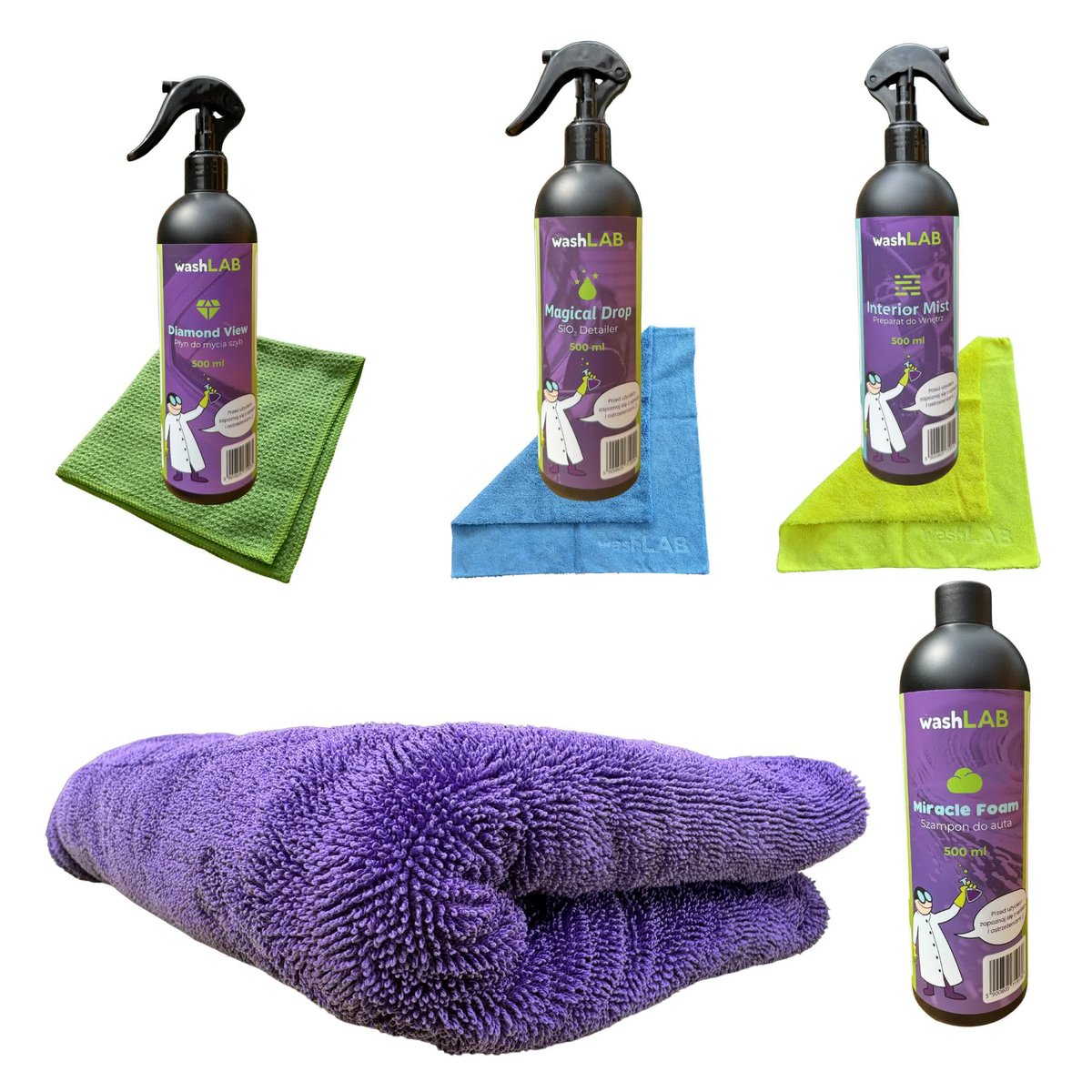 washLAB Kompletny Zestaw do Pielęgnacji Auta idealny prezent kosmetyki ...