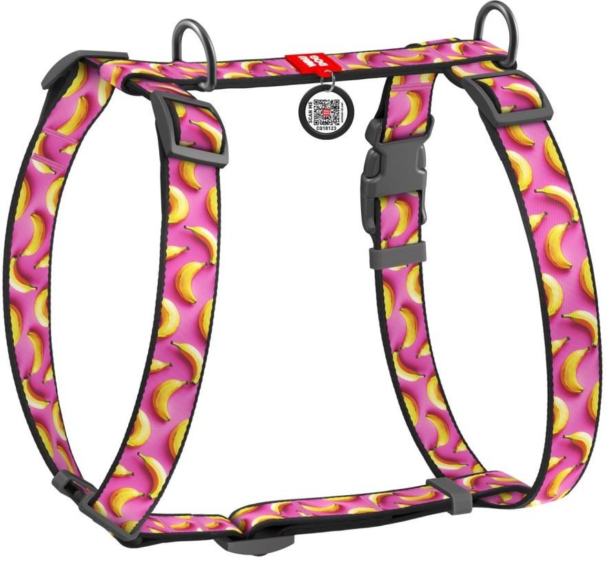 WAUDOG Szelki Nylon Guard z QR Banany Róż L 25mm 60-100cm - Collar ...