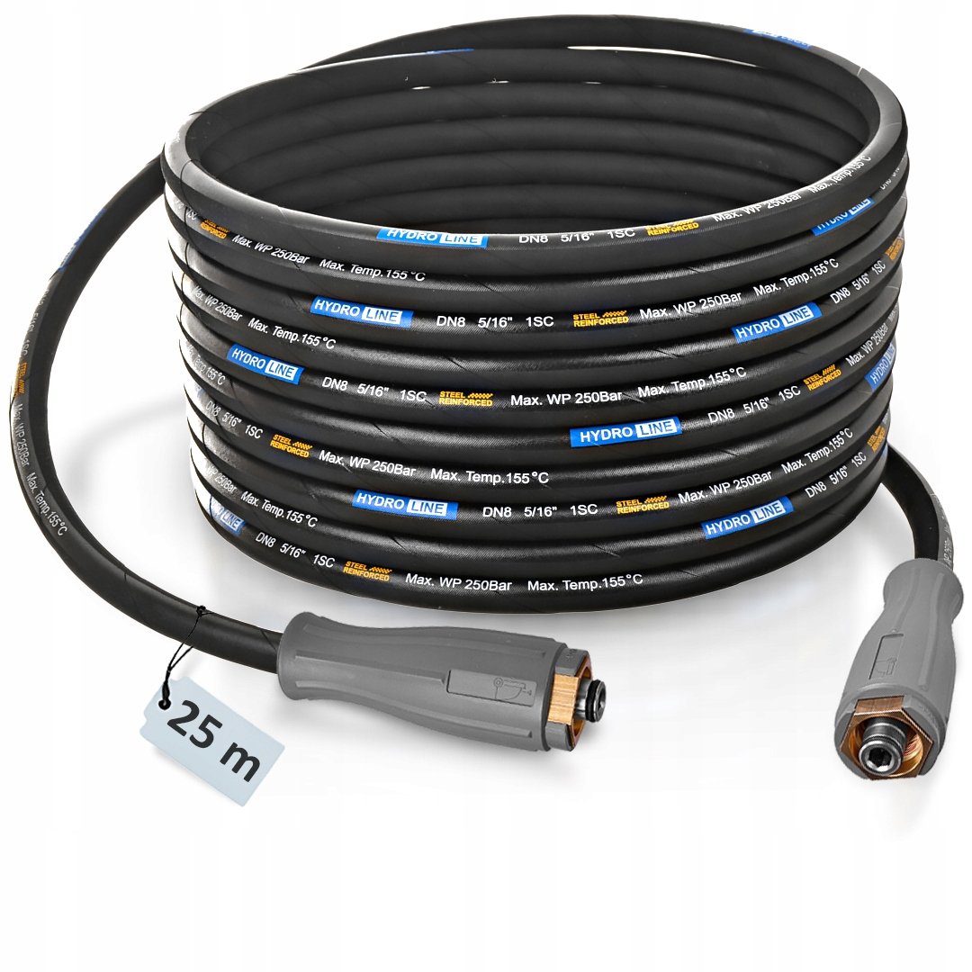 Wąż 25m do myjki KARCHER HD HDS z Easy Lock Force DN8 Max 250Bar 155°C TR22 - Techkar | Sklep ...