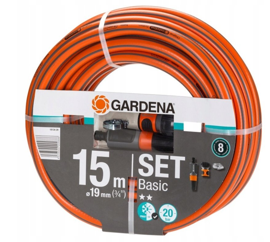 Wąż ogrodowy z akcesoriami BASIC 3/4 15m Gardena - Gardena | Sklep EMPIK.COM