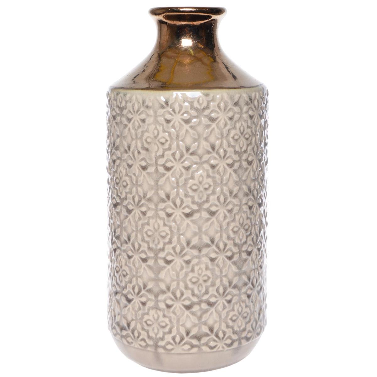 Wazon DUWEN Smold, beżowo-brązowy, 29 cm - Duwen | Sklep EMPIK.COM