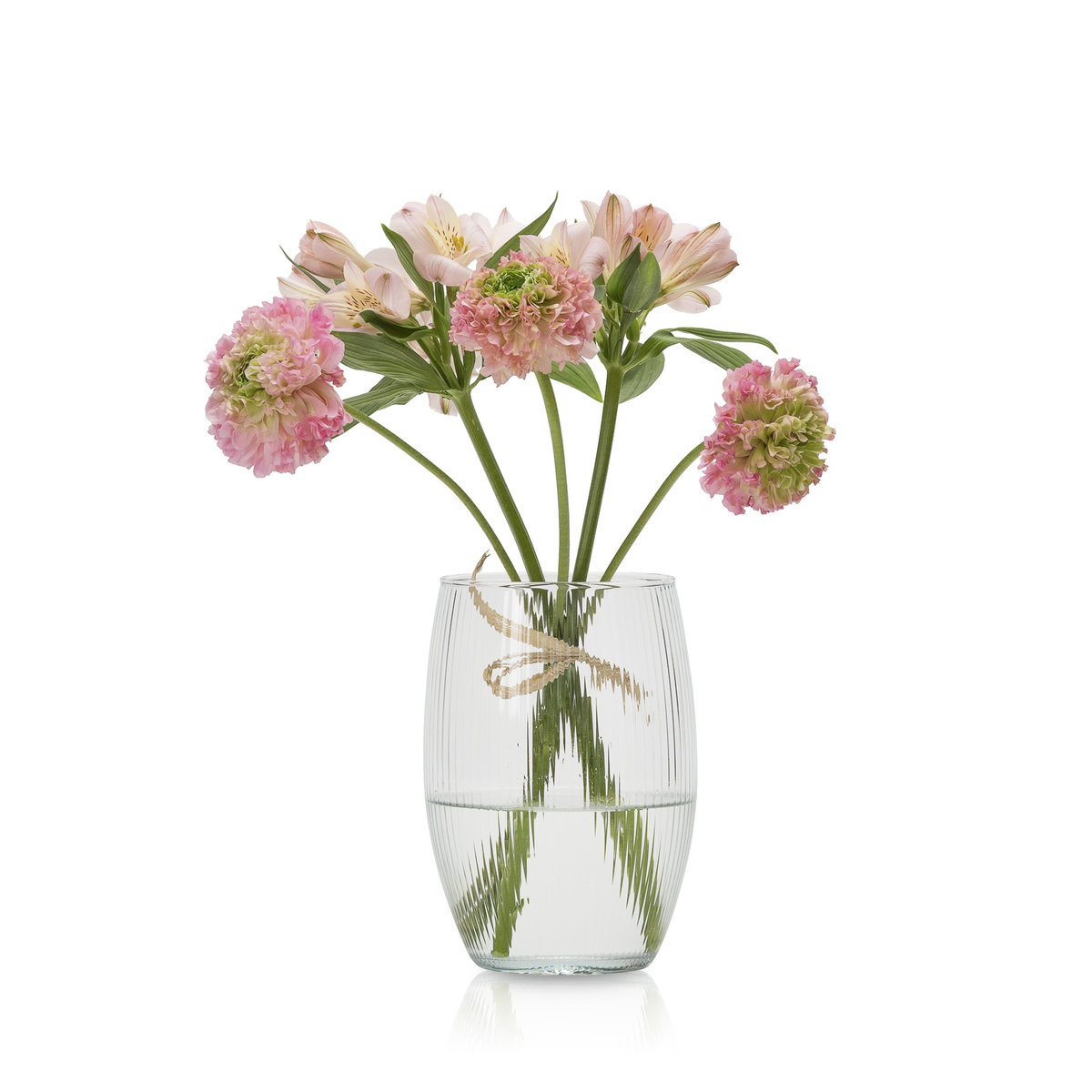 Wazon szklany ryflowany 20 cm - Inna marka | Sklep EMPIK.COM