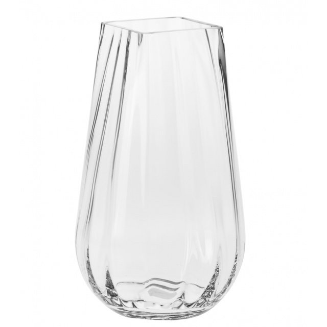 WAZON SZKLANY RYFLOWANY NA KWIATY KROSNO 30 CM - Krosno | Sklep EMPIK.COM