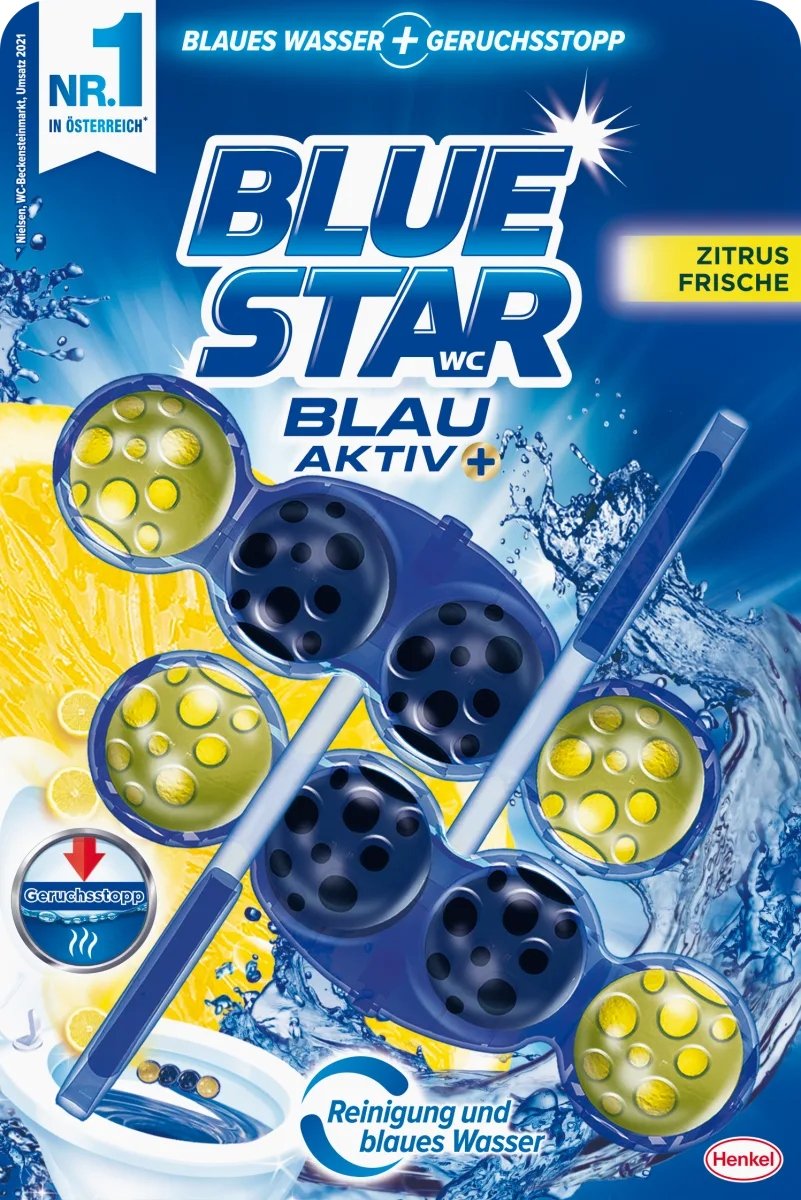 WC BLUE STAR ZAWIESZKA DO WC Blau Kraft-Aktiv 2 szt HENKEL - Henkel ...