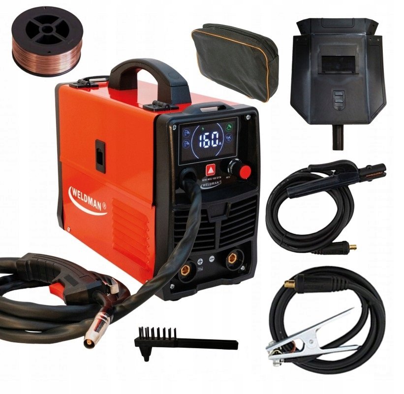 WELDMAN SPAWARKA INWERTOROWA MIGOMAT MINI MIG 160 SYN BEZ GAZOWY FLUX ...