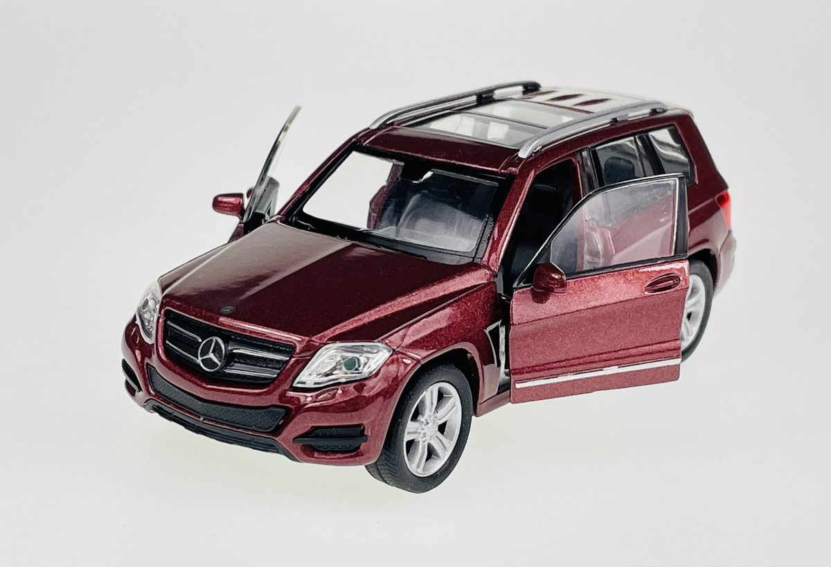 Welly Mercedes-Benz Glk Ciemno-Czerwony 1:34 Samochód Nowy Metalowy ...