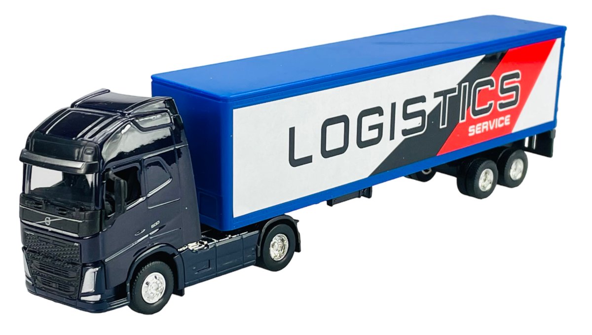 WELLY VOLVO FH NIEBIESKA NACZEPA 1:64 68051 - Welly | Sklep EMPIK.COM