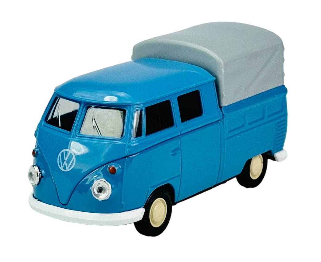 WELLY VW VOLKSWAGEN T1 DOUBLE CABIN PICK UP Z PAKĄ NIEBIESKI 1:34 43603 ... WELLY VW VOLKSWAGEN T1 DOUBLE CABIN PICK UP Z PAKĄ NIEBIESKI 1:34 43603 ...