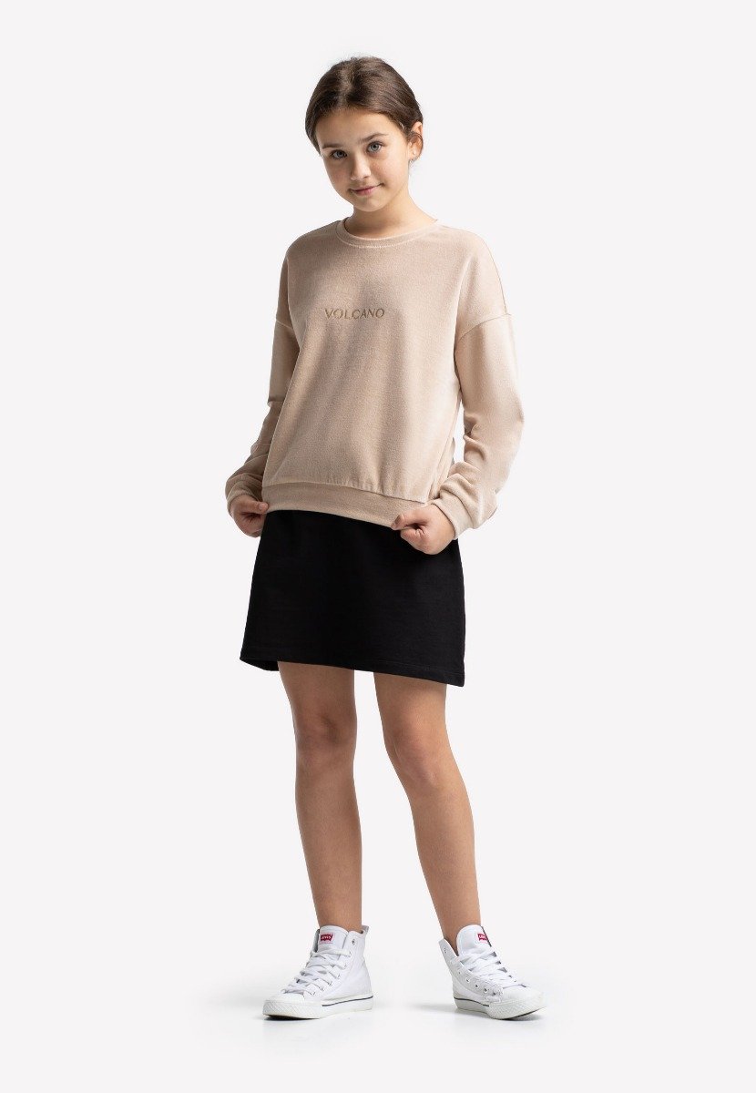 Welurowa bluza dziewczęca B-SILLY JUNIOR 122-128 - VOLCANO | Sklep EMPIK.COM