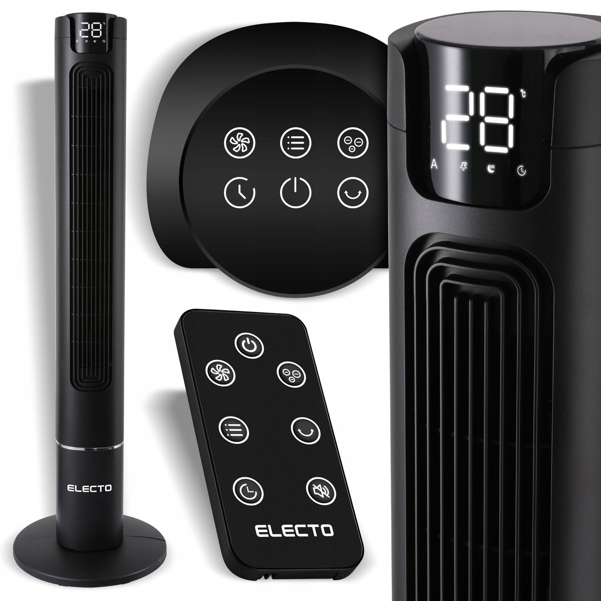 WENTYLATOR KOLUMNOWY CICHY WIATRAK STOJĄCY JONIZACJA PILOT 117cm XXL ...