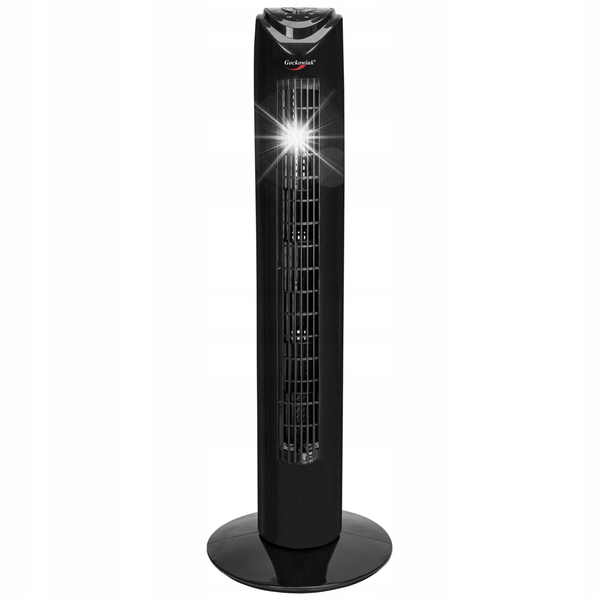 WENTYLATOR KOLUMNOWY PODŁOGOWY WIATRAK NA PILOTA CZARNY STOJĄCY CICHY ...