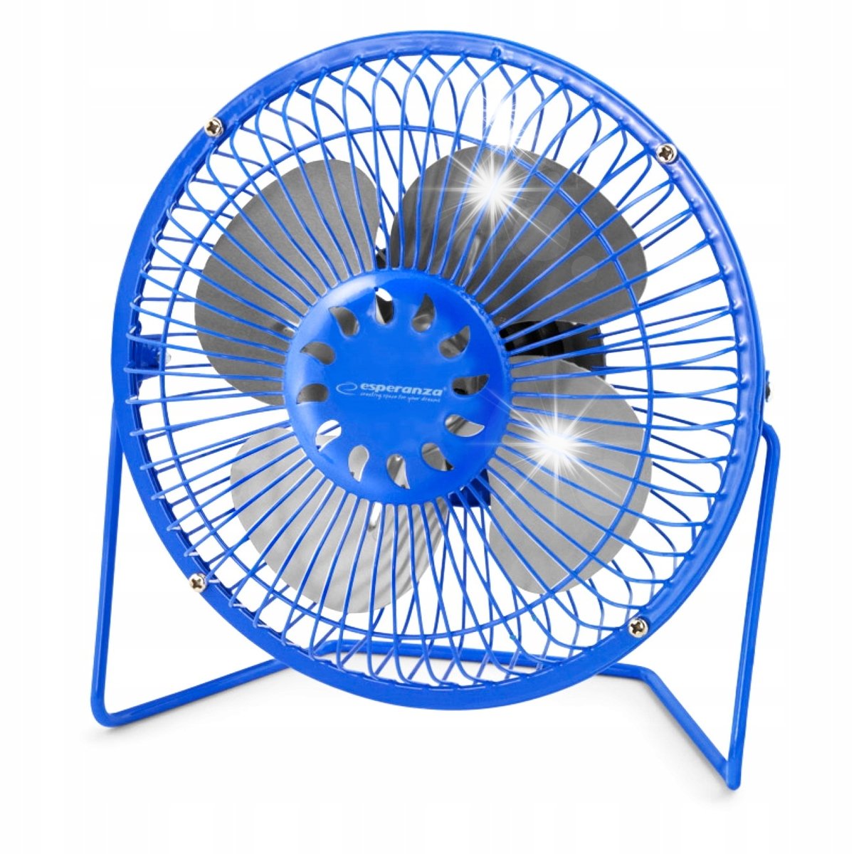 WENTYLATOR WIATRAK PRZENOŚNY BIURKOWY USB CICHY YUGO niebieski - Inna ...
